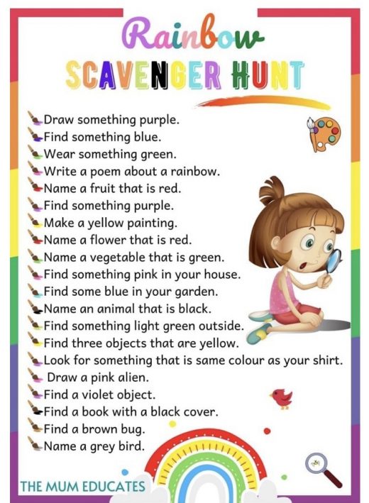 Rainbow Scavenger Hunt | St Oswalds Catholic Primary School